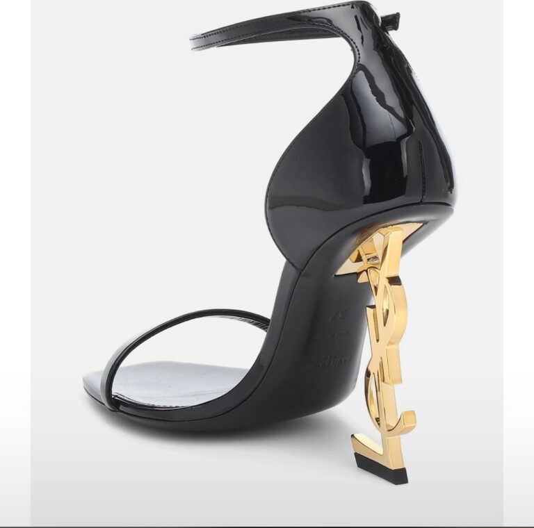 YSL Logo-Heel Sandals for Women | Golden Hardware | Sandals for Women