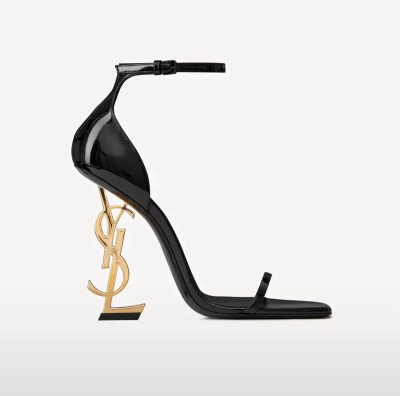 YSL Logo-Heel Sandals for Women | Golden Hardware | Sandals for Women
