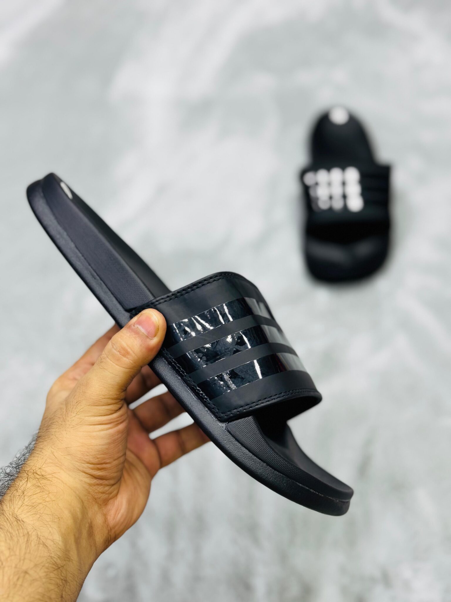 Adidas 3 Stripes Slides Master Copy in Pakistan – Premium Slipper ...